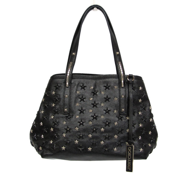 Jimmy Choo | Bags | Jimmy Choo Womens Leather Studded Tote Bag Black ...